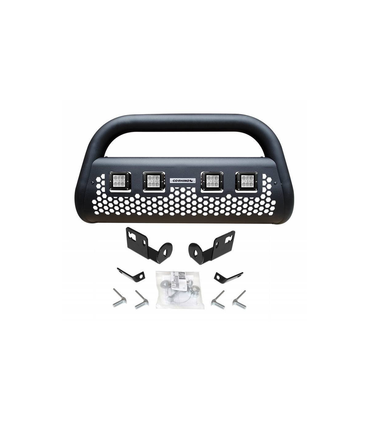 DEFENSA GO RHINO 4 FAROS APLICACIÓN JAC FRISON 20-21(bracket y 4 piezas ...